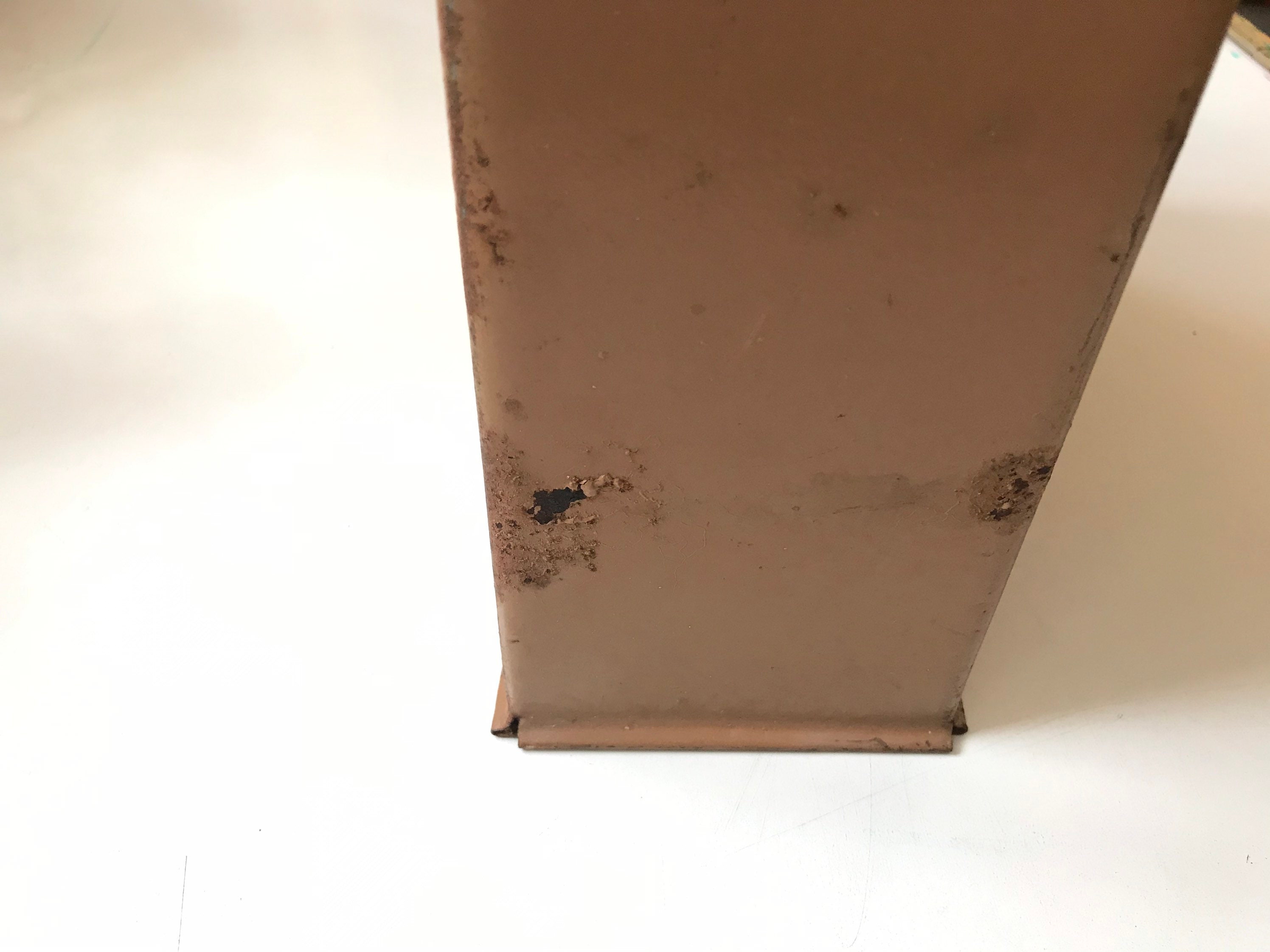 Vintage Metal Mailbox, Antique Mailbox, Brown Mailbox, 70 S,metal Post ...