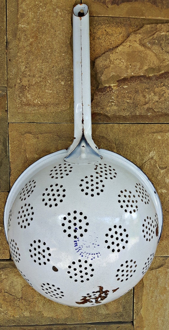 Vintage Colander vintage Colander Kitchen Enamel Old Sieve | Etsy