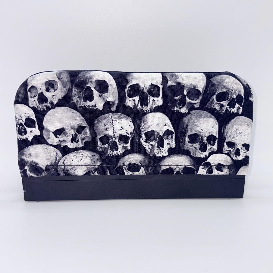 Nintendo Switch 2 Dock Cover Black White Skulls Spooky Dock Sock Screen ...
