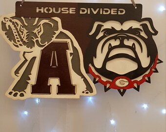 Georgia Alabama House Divided | Etsy