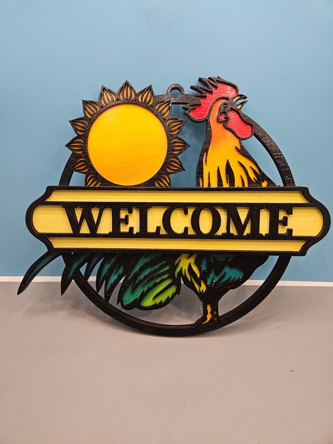 Welcome Rooster Sign - Etsy