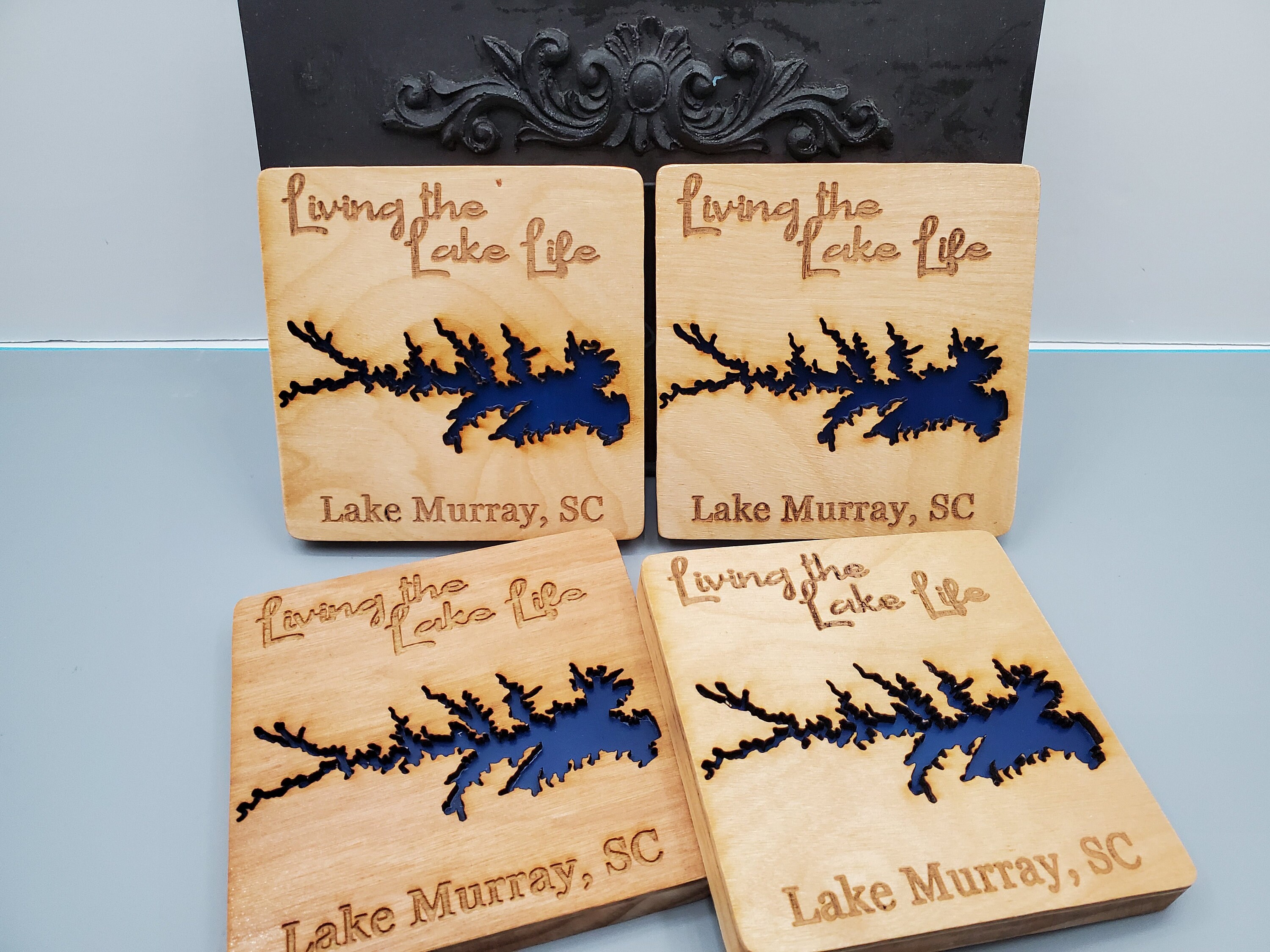 Laser Engraved Lake Murray Coasters | Etsy