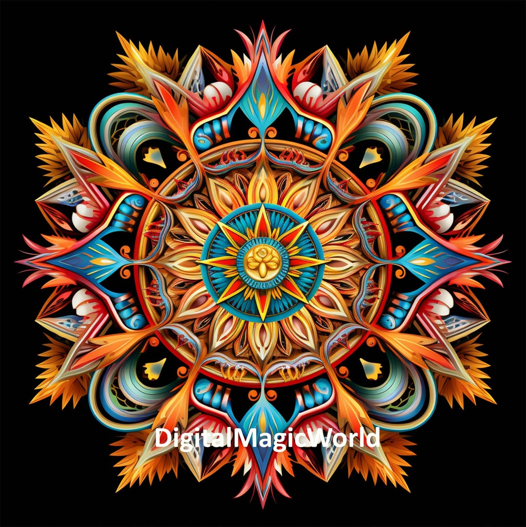 Mayan Wall Art / Digital Print / Mayan Art / Mayan Kaleidoscope ...