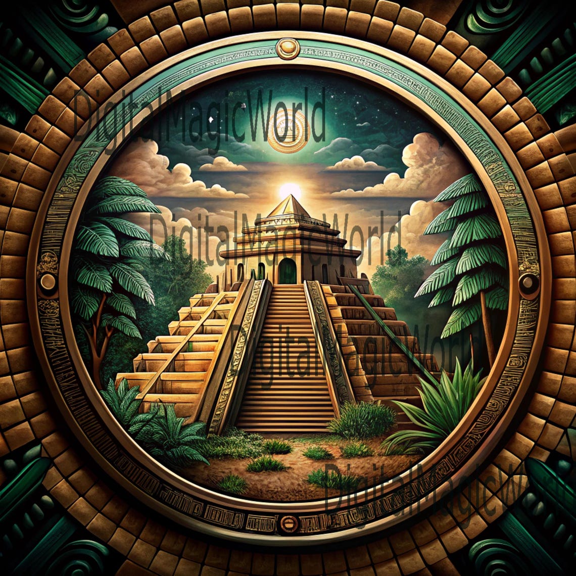 Mayan Clipart Pyramid Graphics Chichen Itza Clipart Ancient Mexico ...