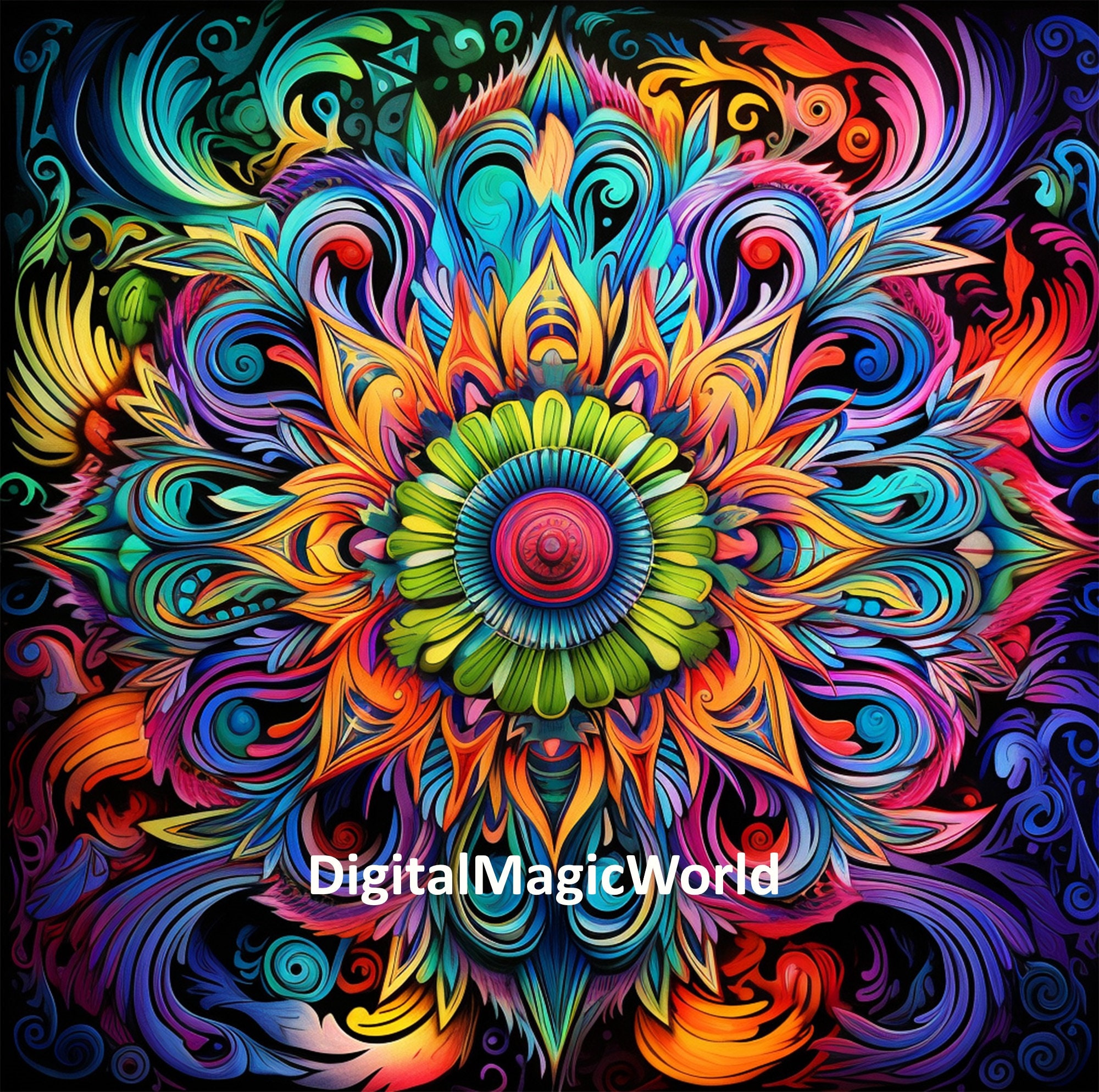 Mayan Wall Art / Digital Print / Mayan Art / Mayan Kaleidoscope ...
