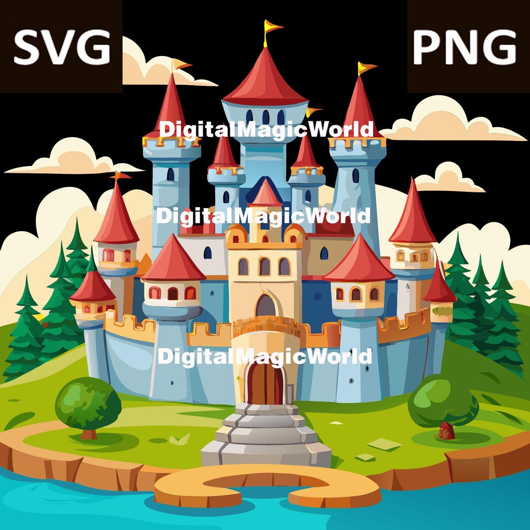 Castle SVG PNG, Castle Svg PNG File, Castle Png Svg Clipart Printable ...