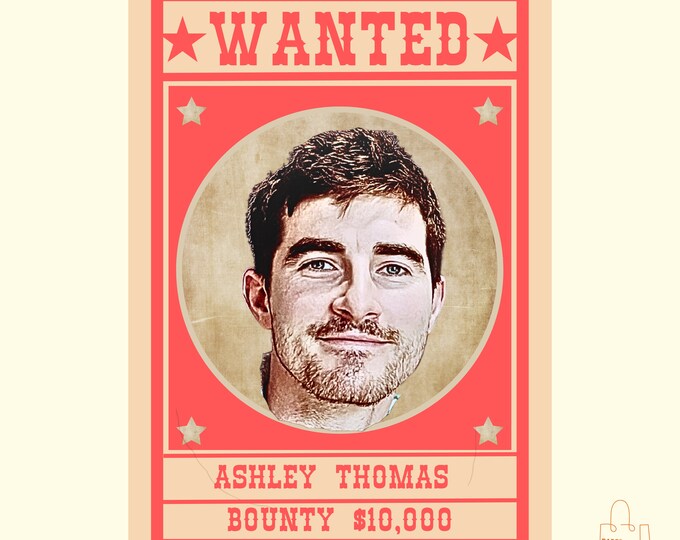 Custom Pink WANTED Poster With Photo Upload | Digital Download | (send ...