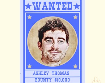 Custom Pink WANTED Poster With Photo Upload | Digital Download | (send ...