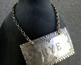 Antique Rare Sterling and Crystal Rye Decanter - Etsy