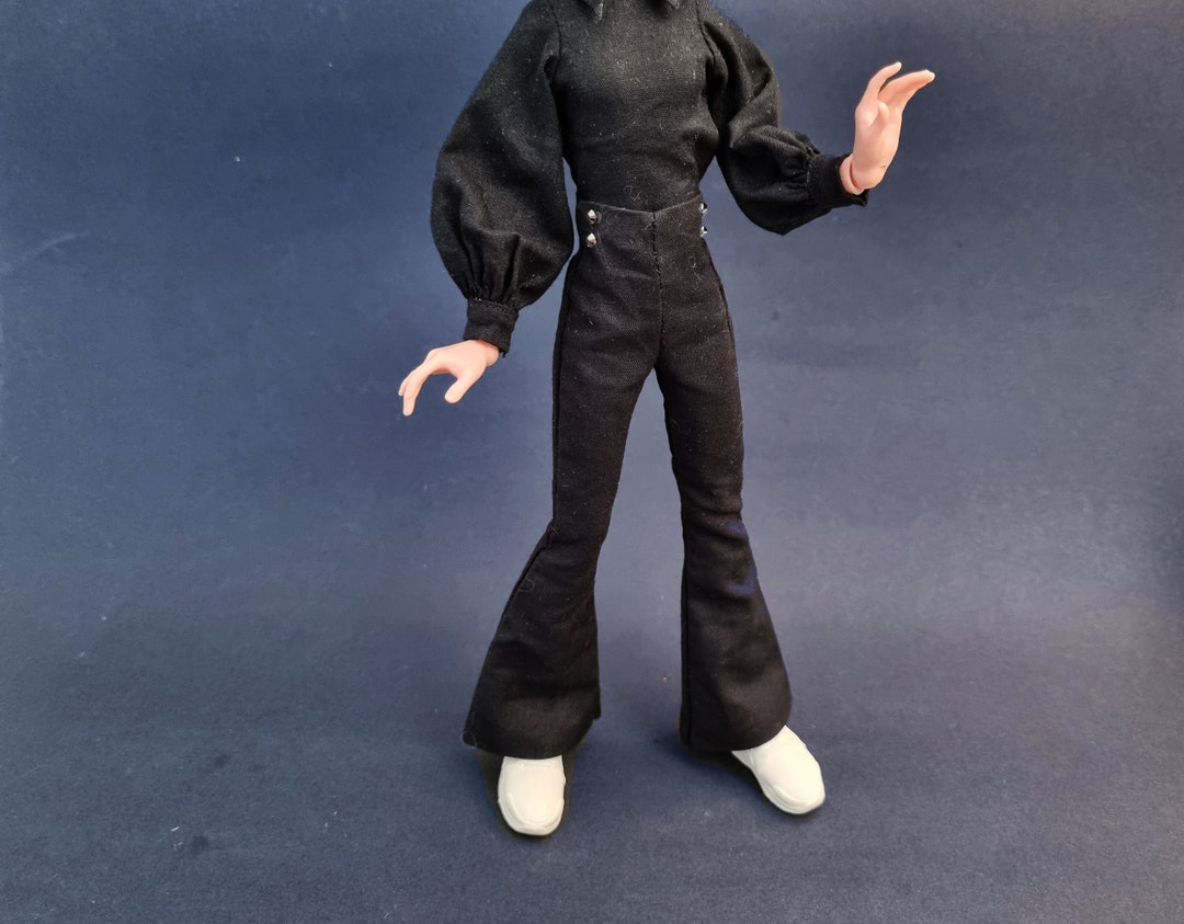 Steampunk Male Black High-waisted Flared Pants - Monster G1 G3, Obitsu ...