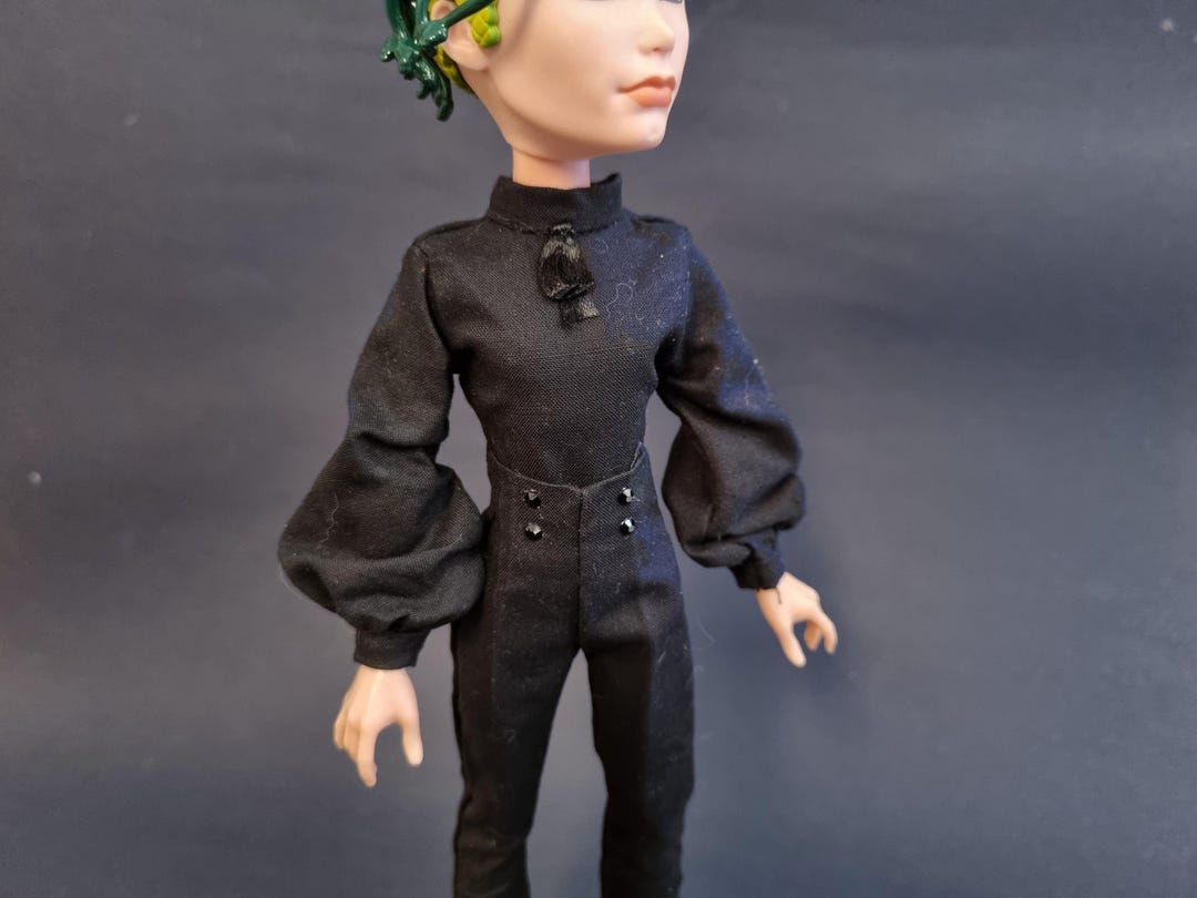 Gothic Male Blouse With Long Bishop Sleeves and Bow Tie - Monster G1 G3 ...