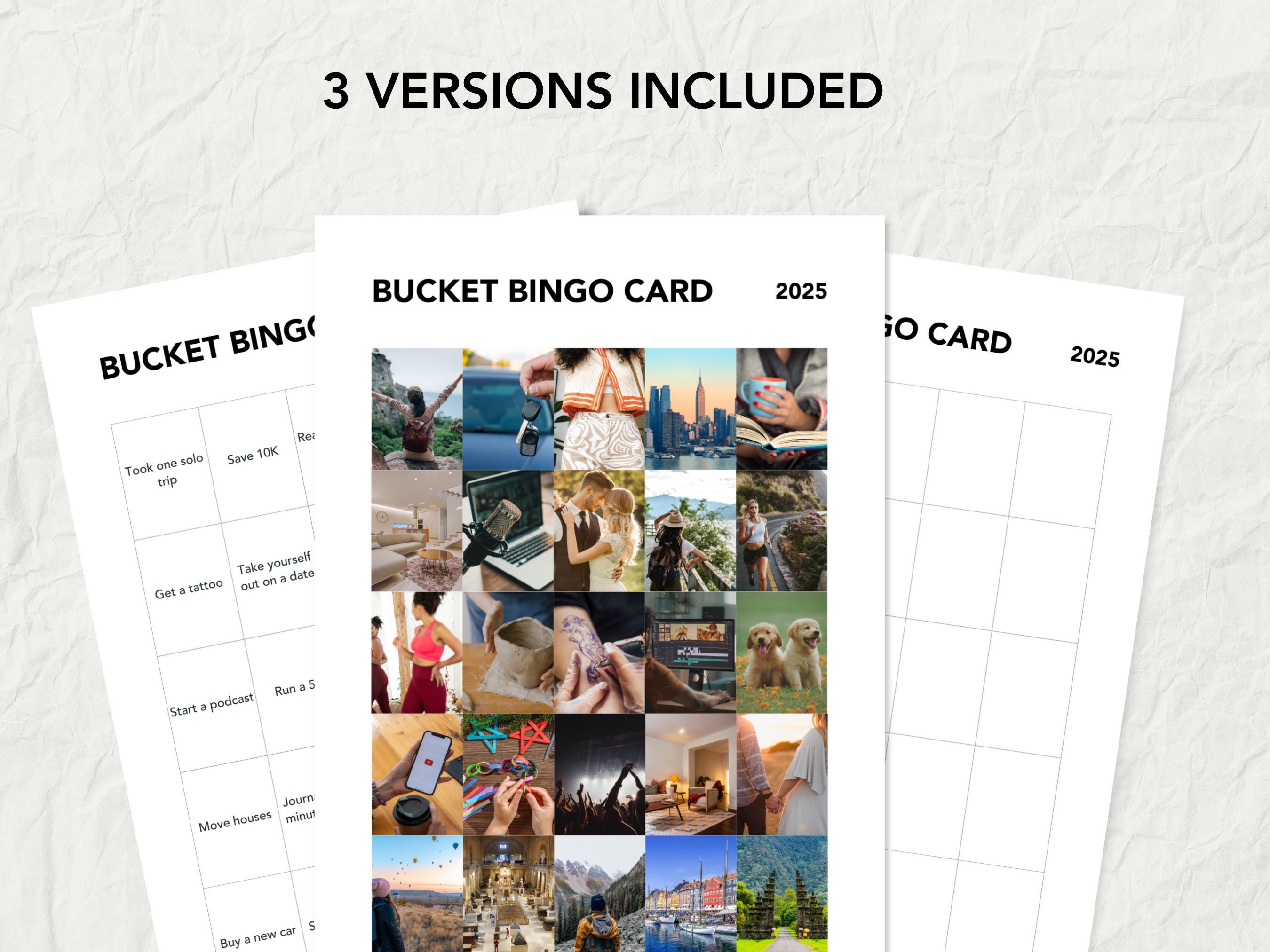2025 Bingo Card Vision Board | Digital Download - Etsy