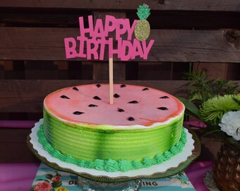 aloha 30 cake topper happy 30th cake topper Aloha Cake