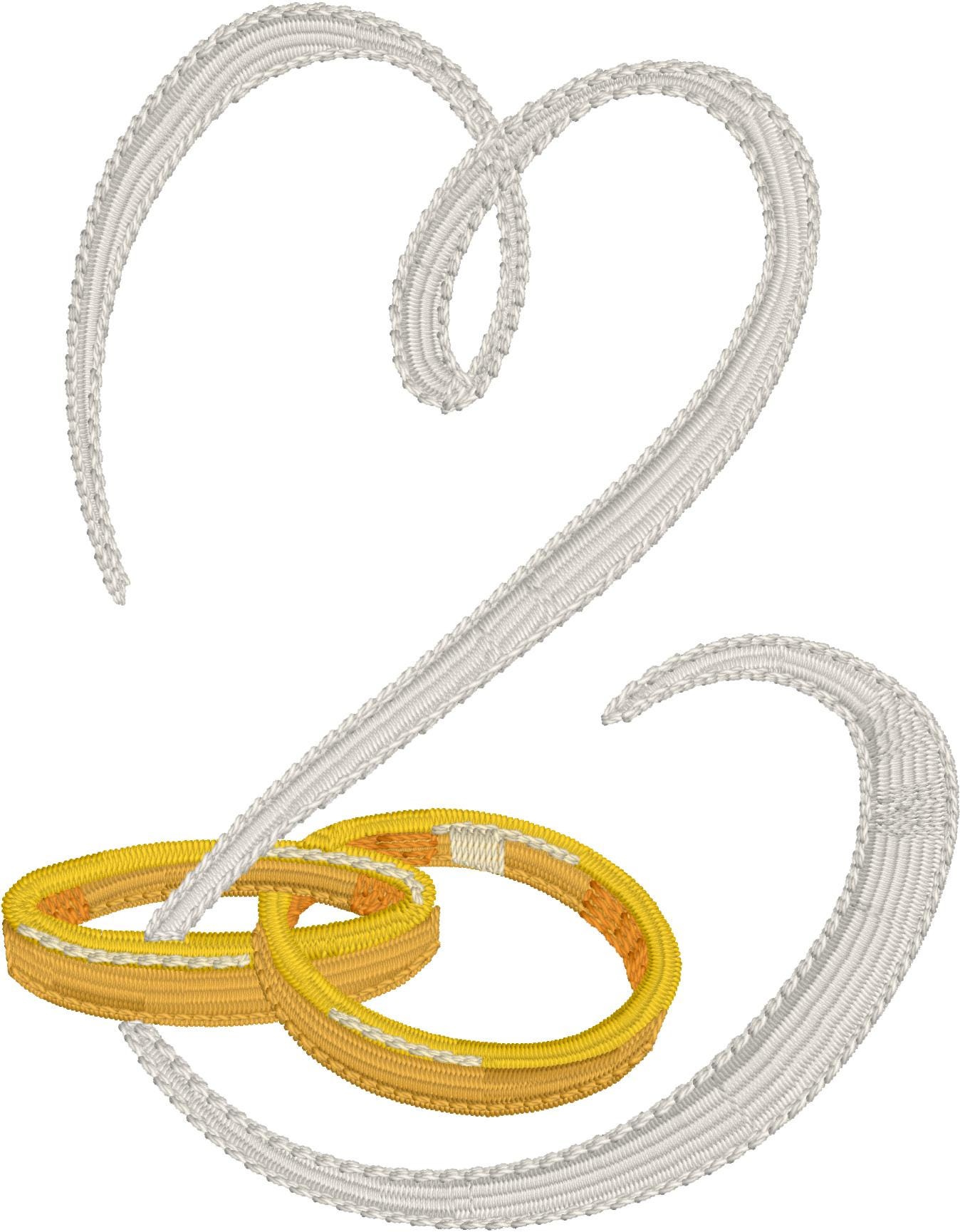 3 Wedding Machine Embroidery Designs, 10cm, 15 Formats - Etsy