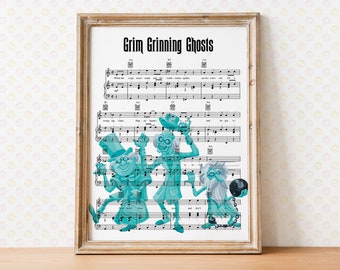 Haunted Mansion Hitchhiking Ghosts Over Grim Grinning Ghosts - Etsy