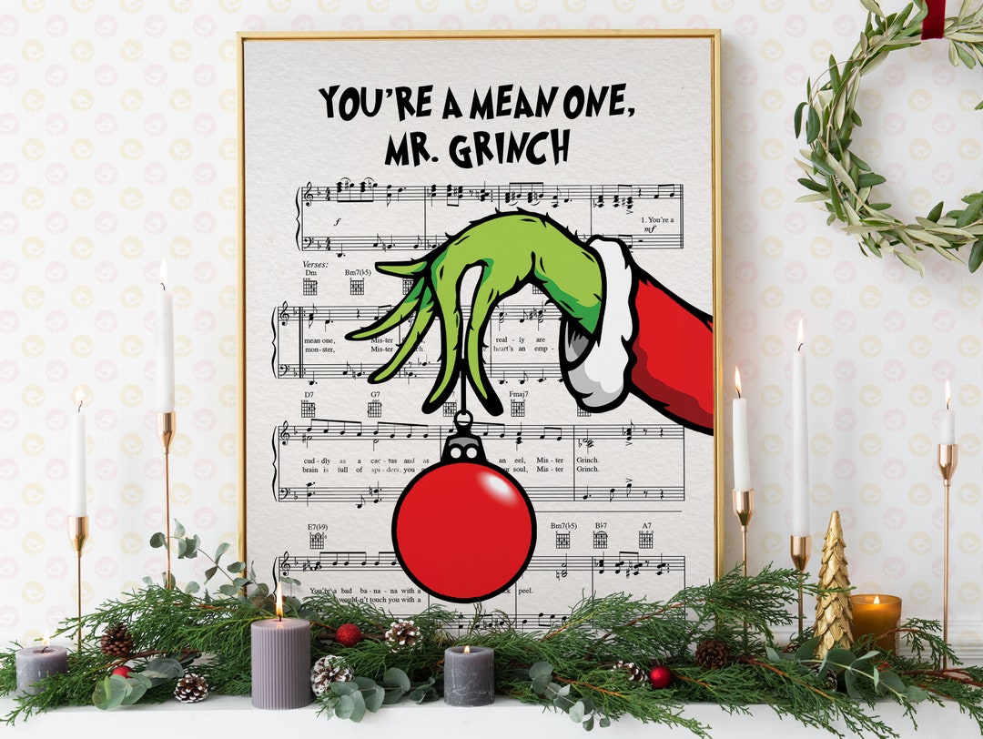Grinch Christmas Printable DIGITAL DOWNLOAD Grinch Holding Ornament ...