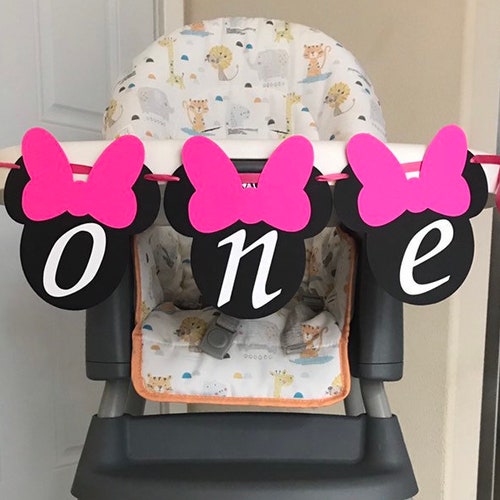 Minnie Mouse First Birthday High Chair Banner - Etsy