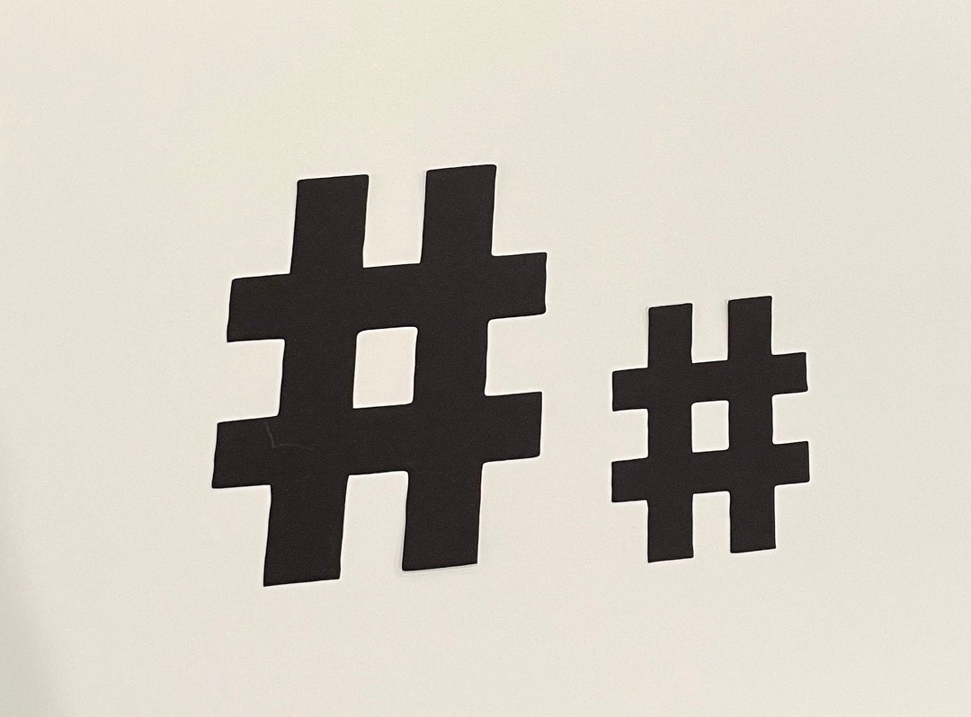 Hashtag, Pound, Number Sign Die Cut Cardstock Qty: 25 - Etsy