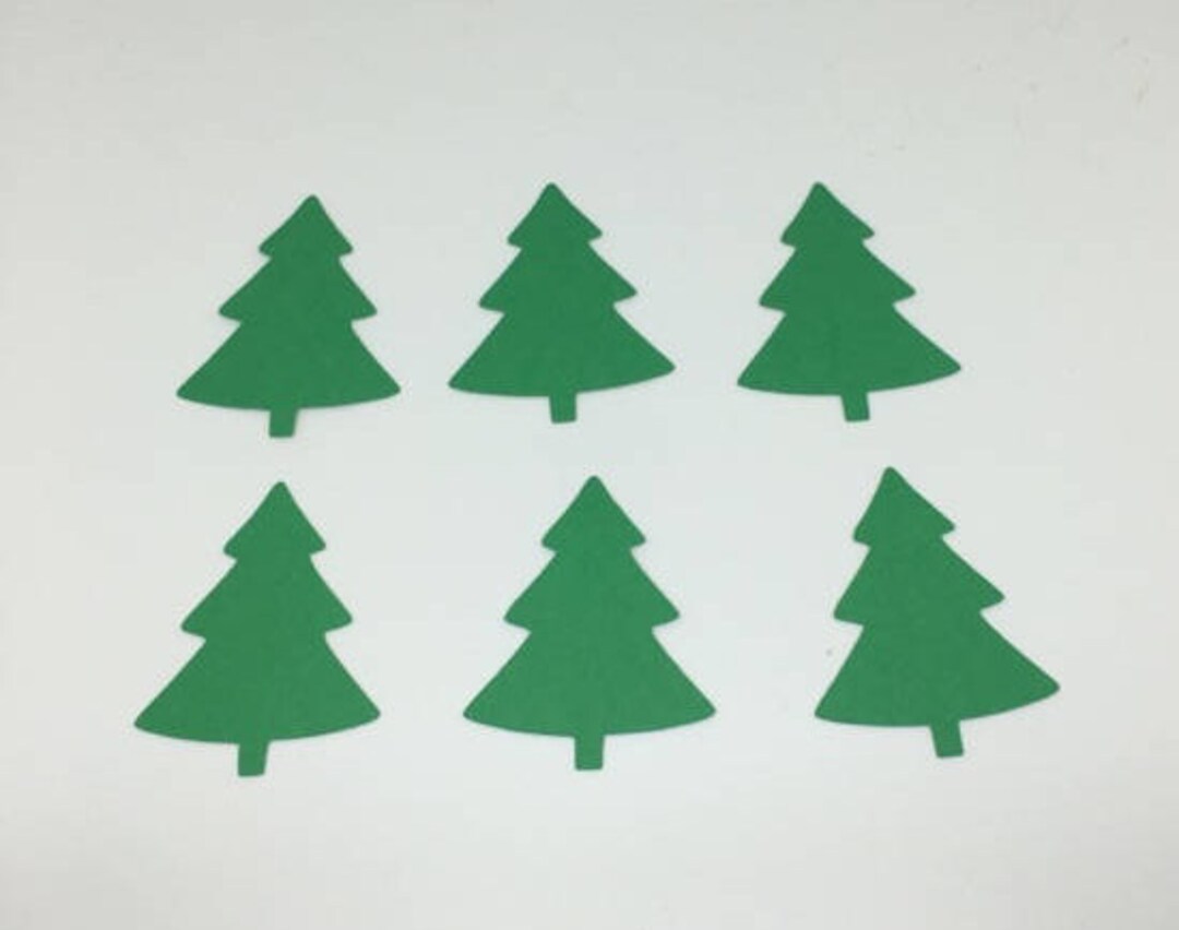 Christmas Tree, Pine Tree Cardstock Die Cuts, Quantity: 30 - Etsy