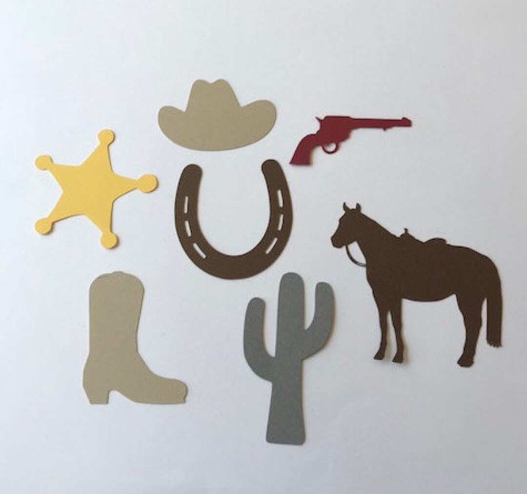 Western Theme Pack Cardstock Die Cuts Qty: 28 - Etsy