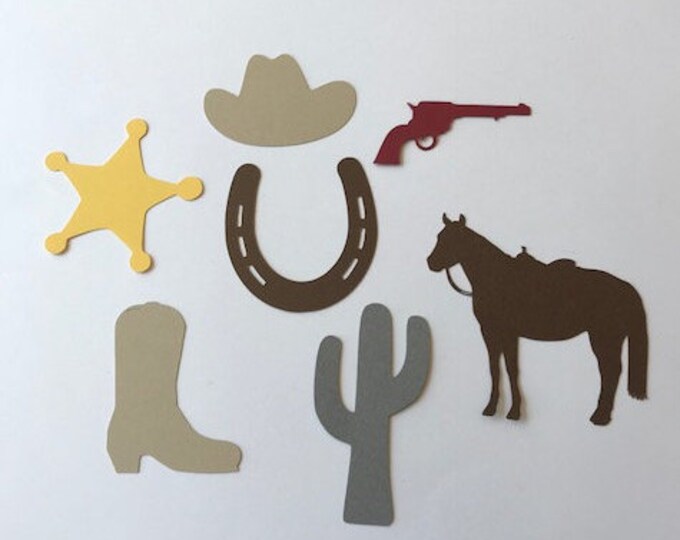 Western Theme Pack Cardstock Die Cuts Qty: 28 - Etsy
