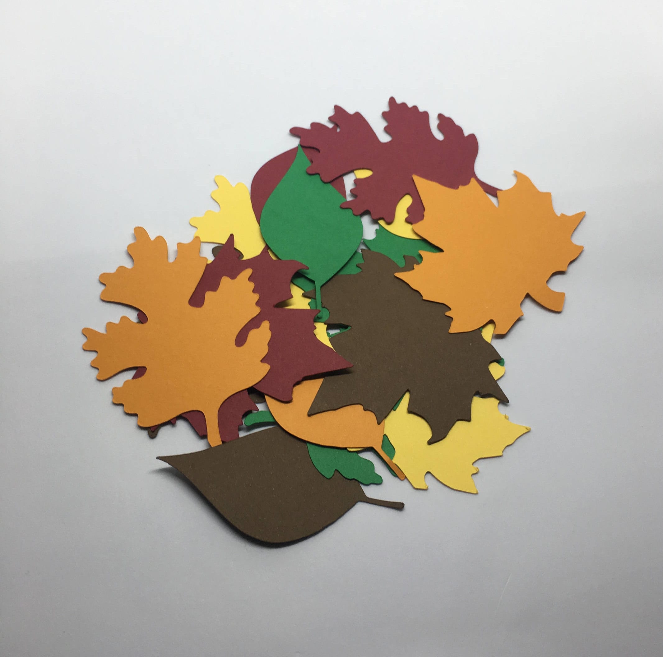 Fall/autumn Leaf Cardstock Pack Qty: 30 - Etsy
