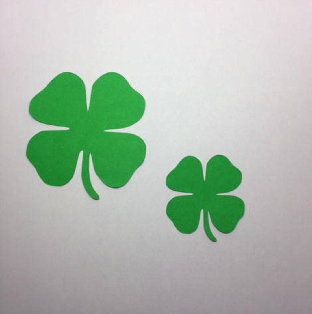 4 Leaf Clover Cardstock Die Cuts, Qty: 25 - Etsy