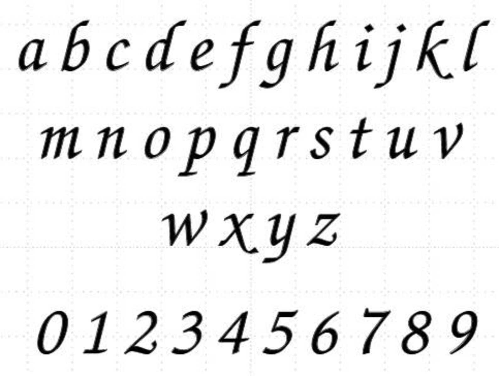 Alphabet Letters and Numbers Script Font Cardstock Die | Etsy