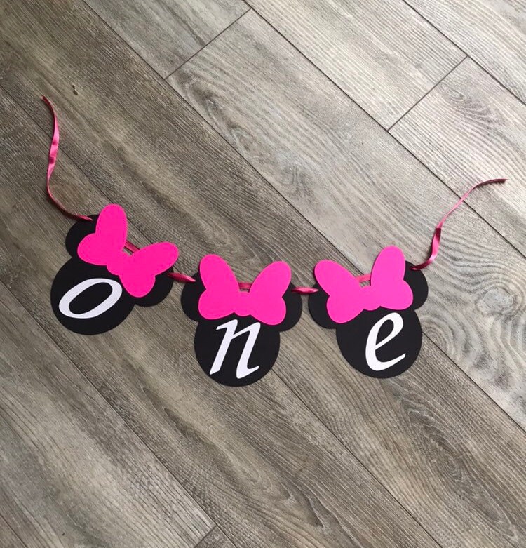 Minnie Mouse First Birthday High Chair Banner - Etsy