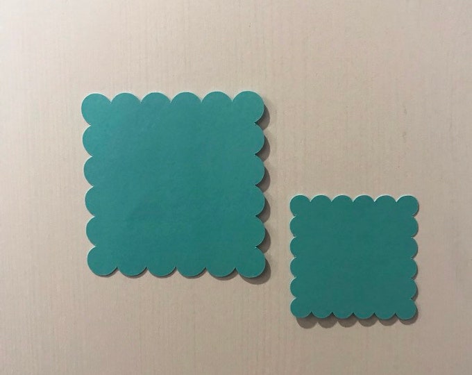 Scalloped Square Cardstock Die Cuts, Qty: 25 - Etsy