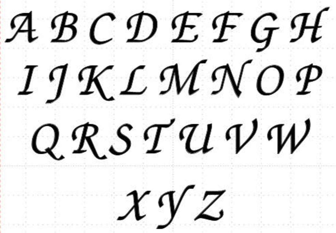 Alphabet Letters and Numbers Script Font Cardstock Die | Etsy