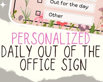 Out of the Office Sign, School Office Sign, Personalized School ...
