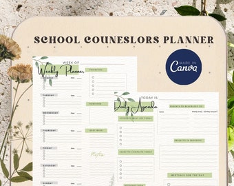 School Counselors Planner, School Counseling Daily Calendar, To-do ...