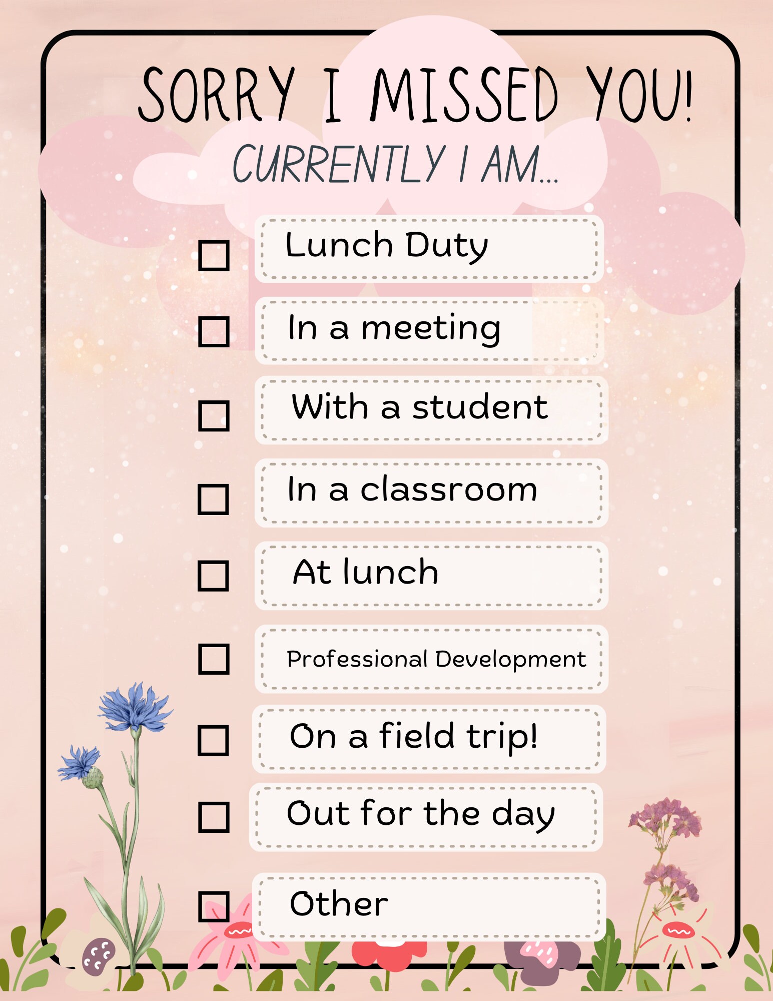 Out of the Office Sign, School Office Sign, Personalized School ...