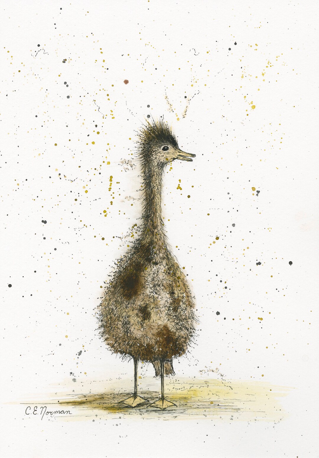 Gozzie the Fuzzy Goose. Farm Animals, Nursery Wall Art - Etsy