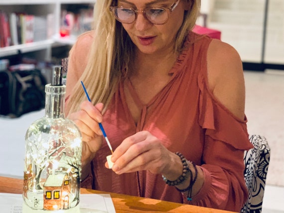 Paint Party Kit Hummingbird and Flowers DIY Package. Hand | Etsy