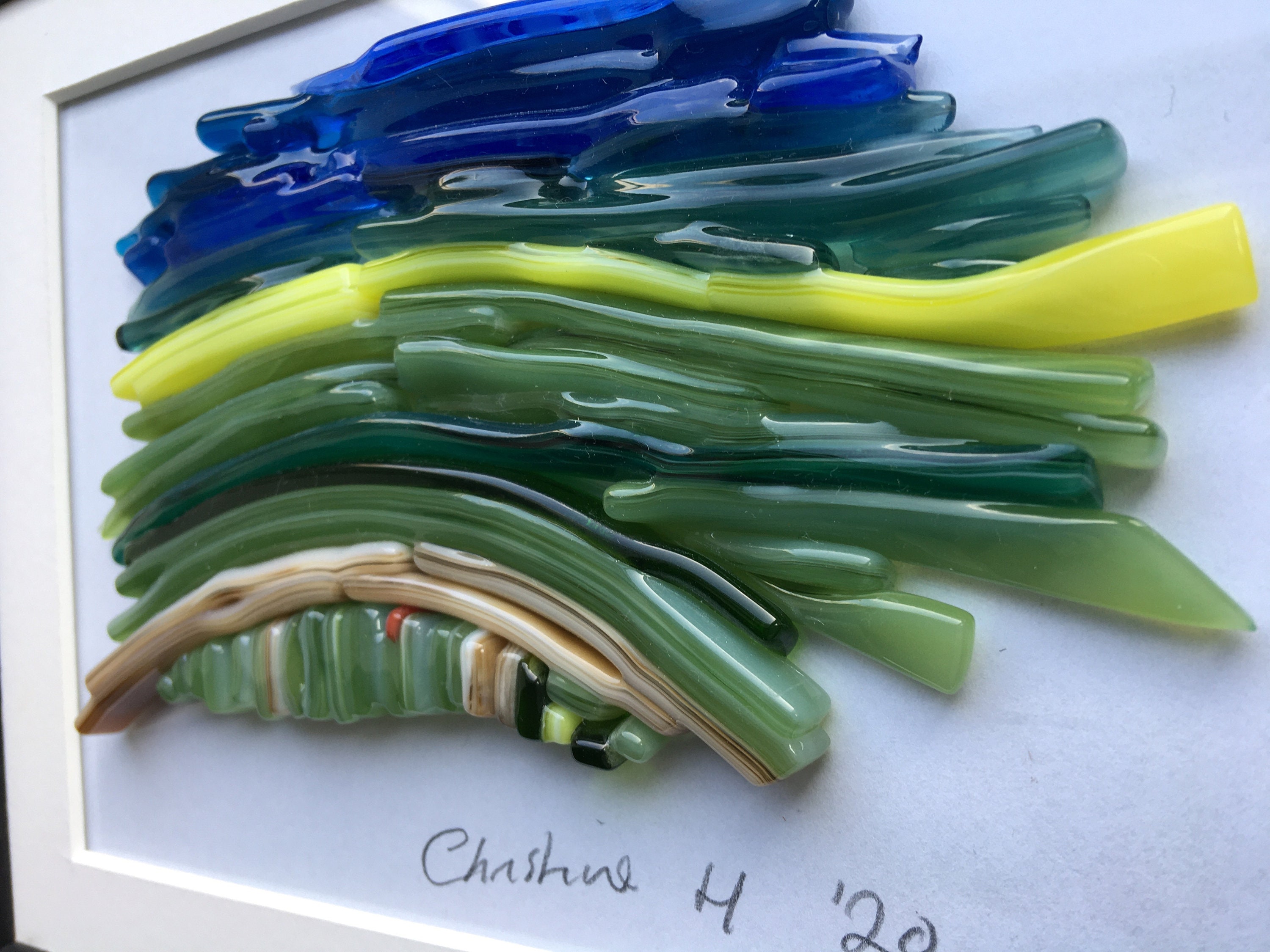 Abstract Fused Glass Landscape Scene - Etsy UK