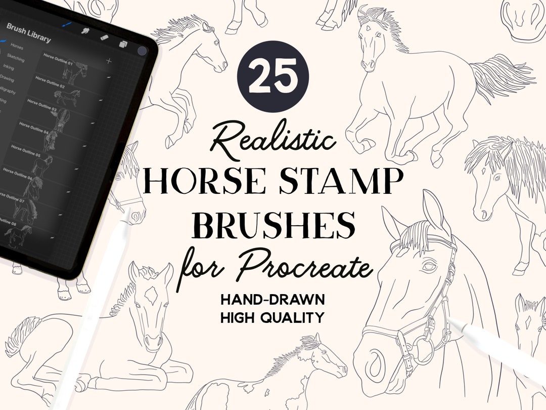 Procreate Horse & Pony Stamp Brushes (instant Download) - Etsy