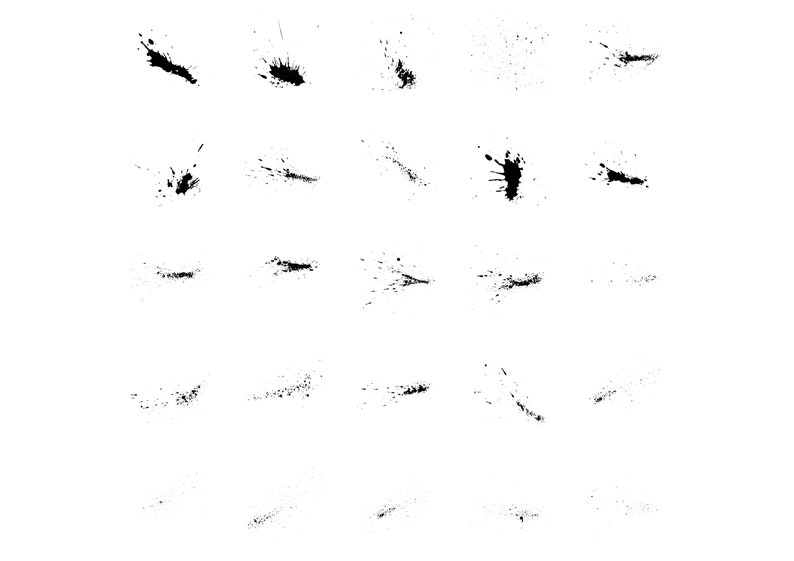 Procreate Splatter Stamps, 100 Ink Splash Stamp Brushes for Procreate ...