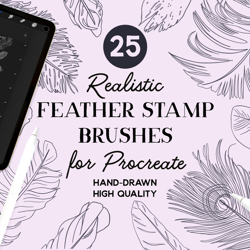 Feather Stamp - Etsy