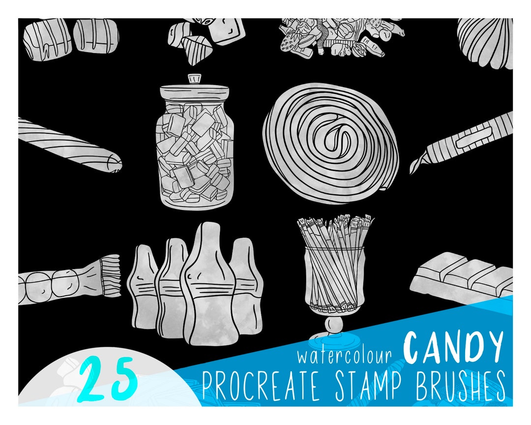 Candy Stamps Procreate Confectionery Sweet Treat Sweeties - Etsy