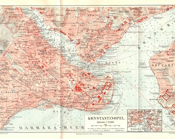 Constantinople Map Prints - Etsy