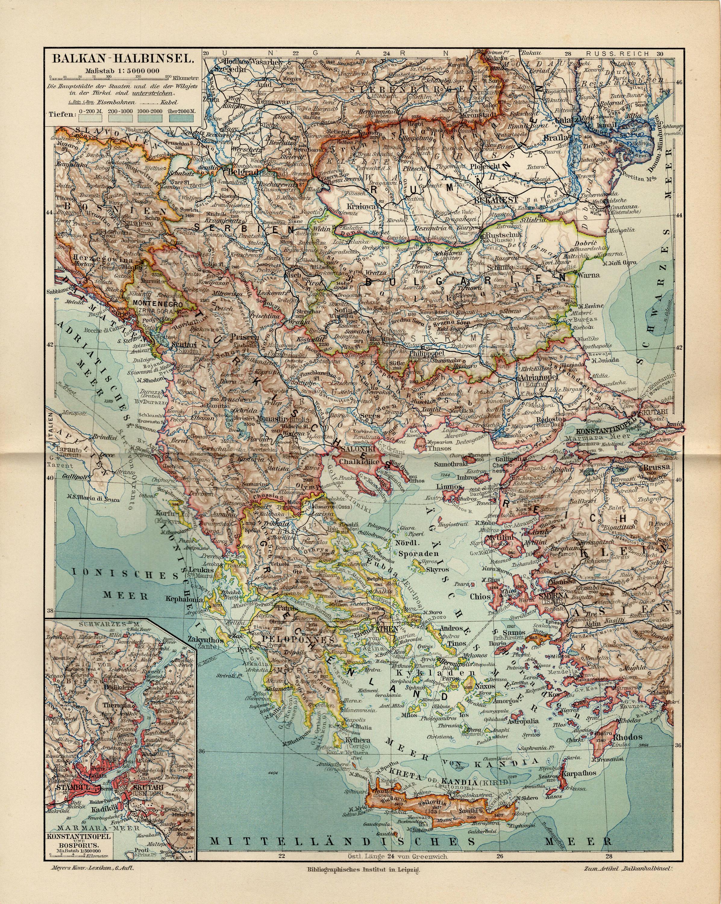 MAPA DA PENÍSULA DOS BALCÃS de 1908 - Etsy Portugal