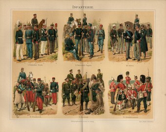 Military Lithograph | Etsy