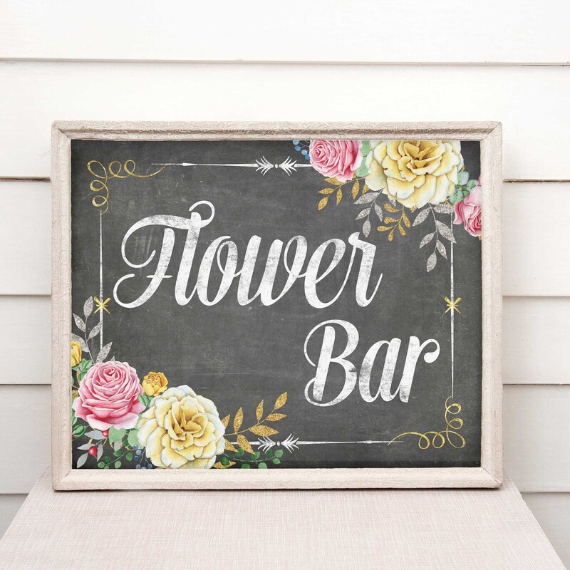 Chalkboard Flower - Etsy