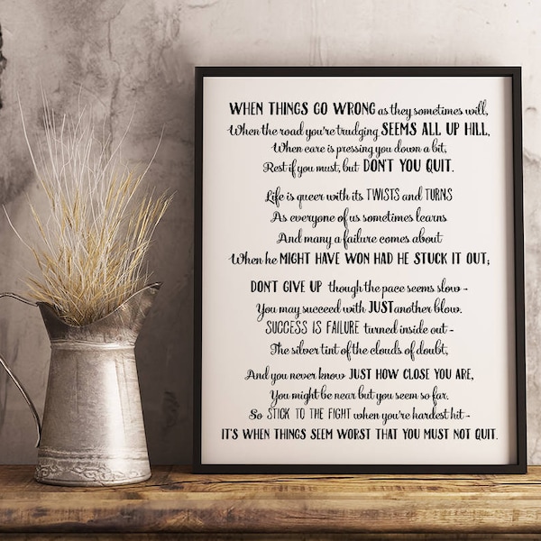 Hard Work Poem Art - Etsy