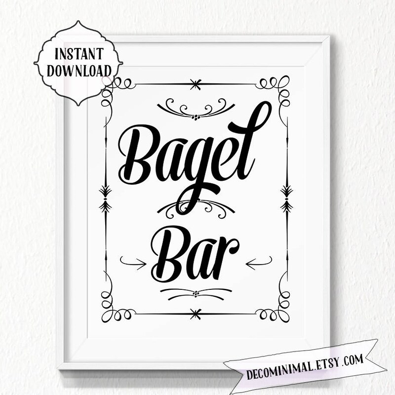 Bagel Bar Sign - Etsy