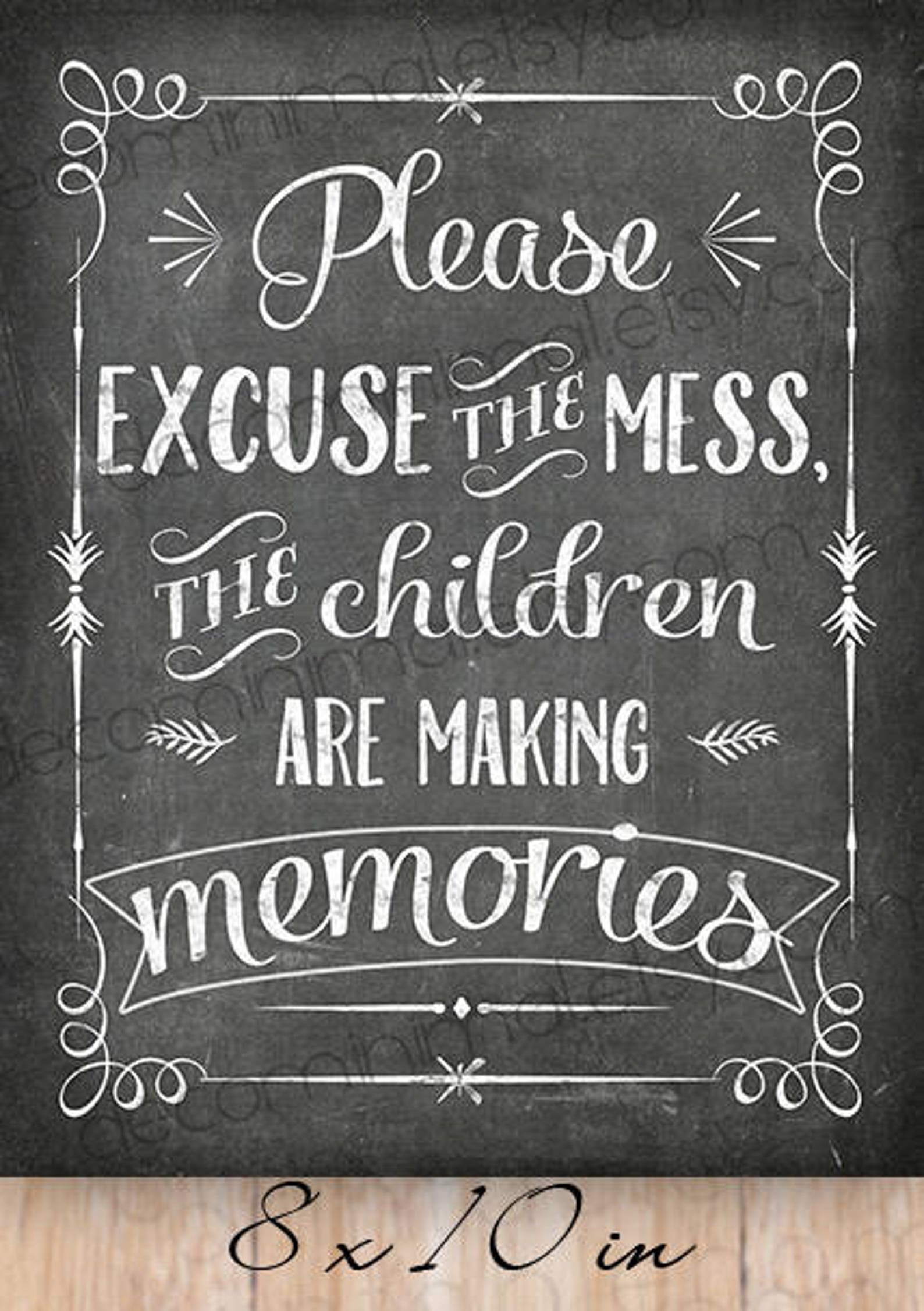 Please Excuse the Mess Printable 8x10 11x14 INSTANT | Etsy