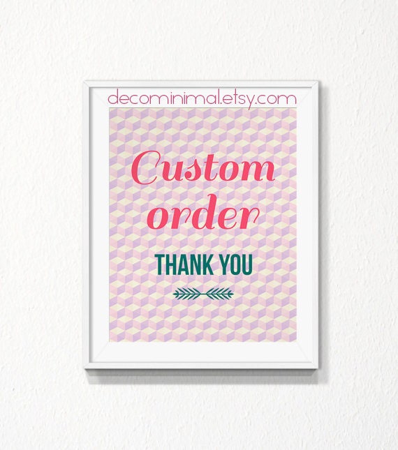 Your custom order your quote design customised printable | Etsy