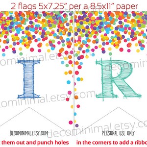 HAPPY BIRTHDAY Banner, Confetti, Banner, Digital, Birthday Banner ...